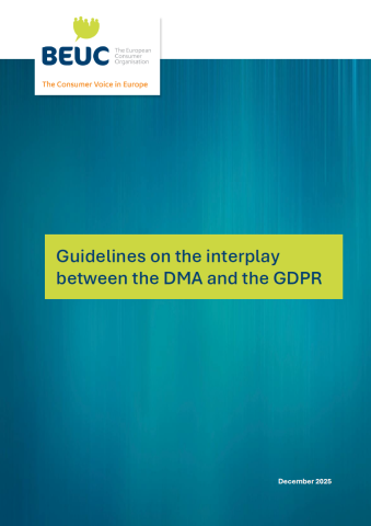 Guidelines on the interplay between the DMA and the GDPR