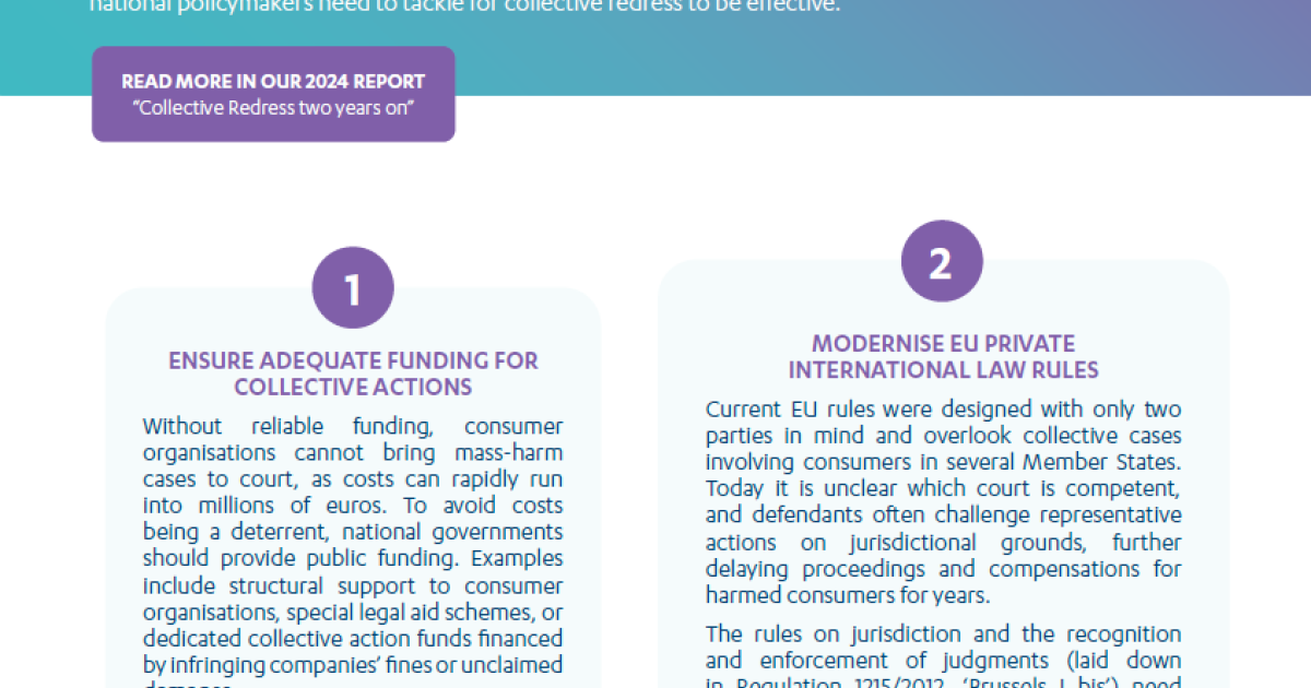 What is missing for collective redress to deliver for consumers?