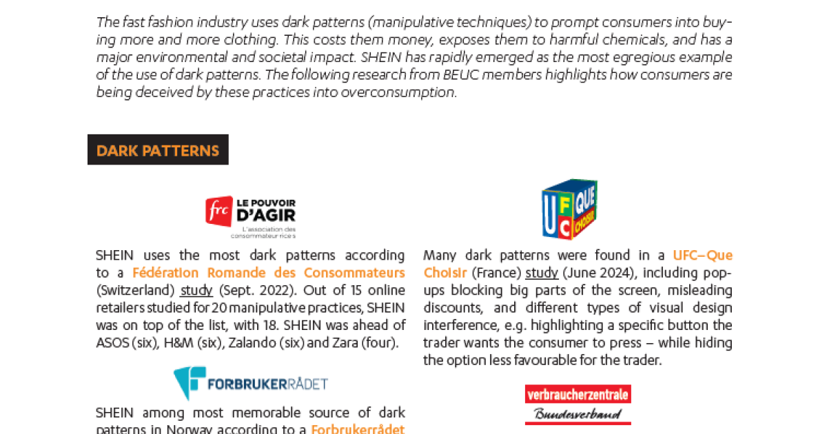 How fast fashion giant SHEIN uses dark patterns to push overconsumption ...